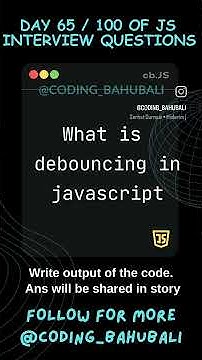 65/100 js interview questions - YouTube