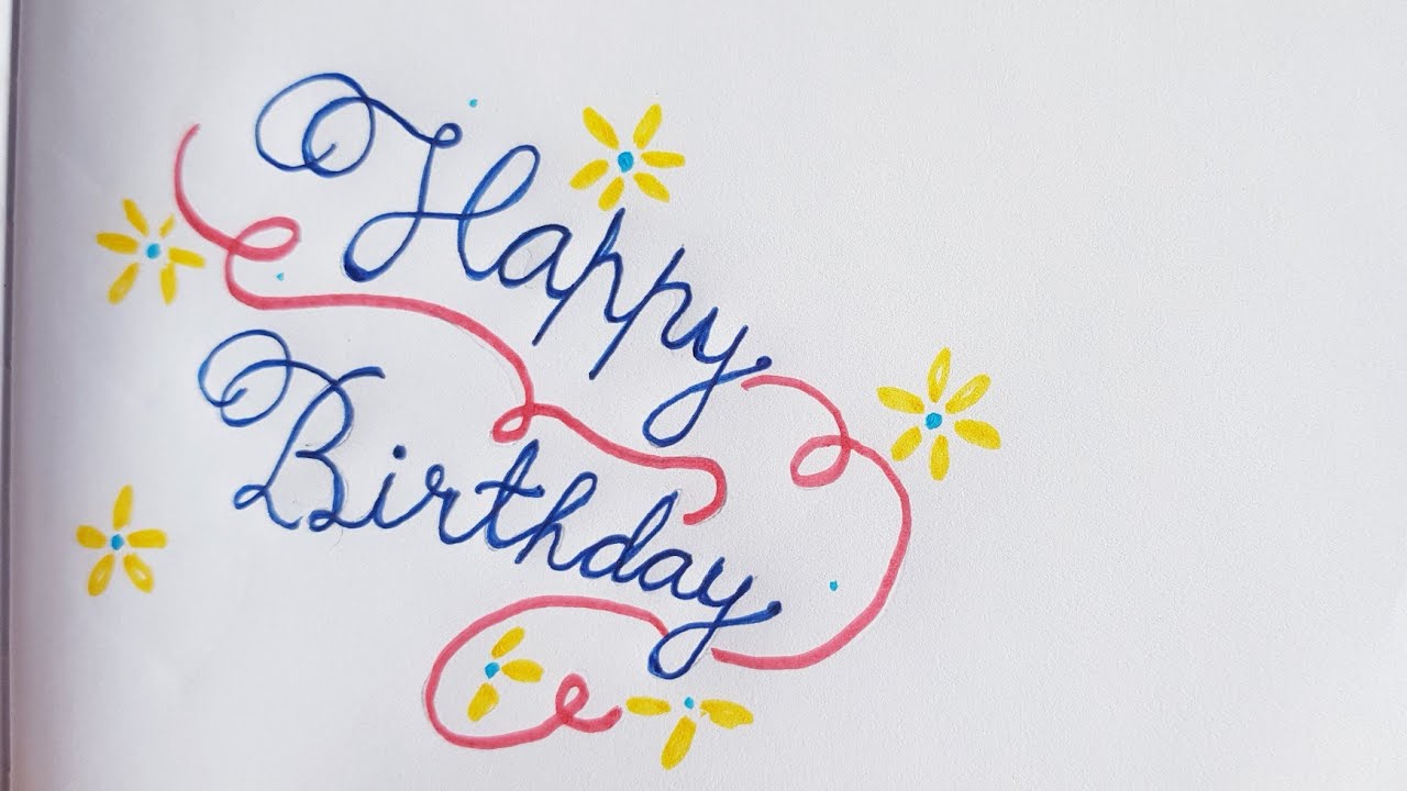 Calligraphy Handwriting of Happy Birthday # Stylish writing of Happy ...