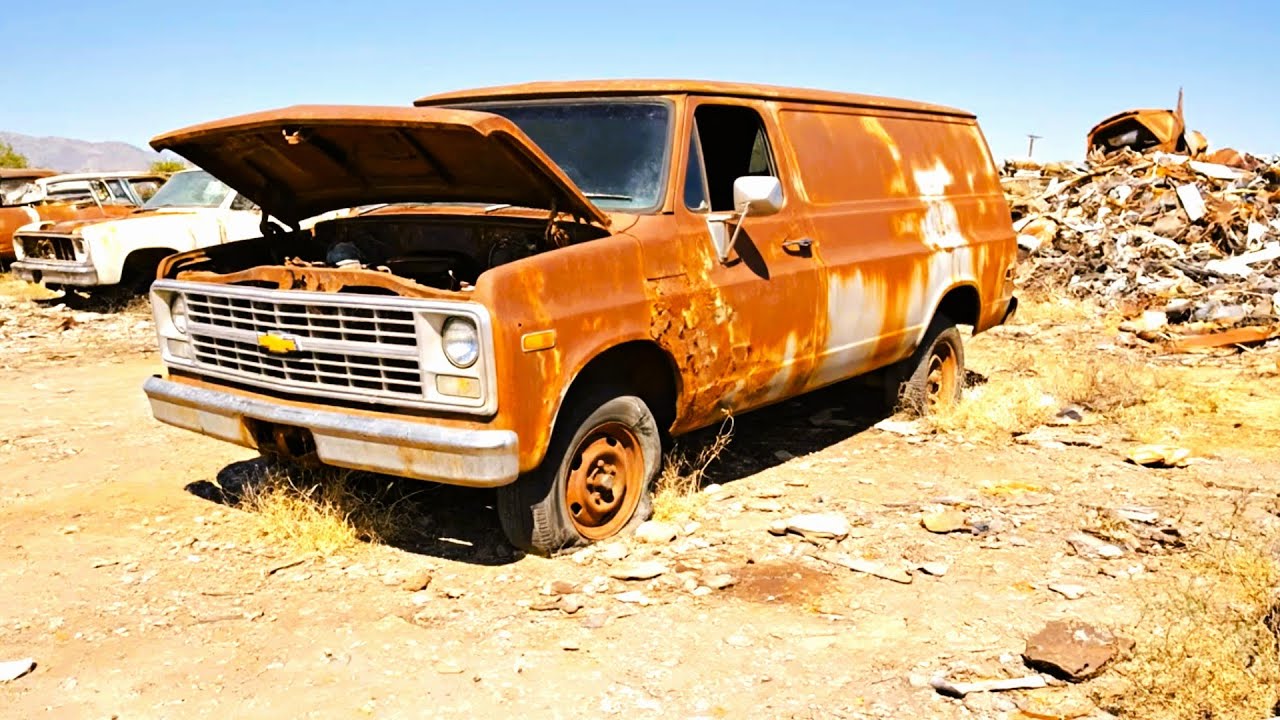 Left to Rot in the Desert — 1971 Chevy Van Rust to Restoration - YouTube