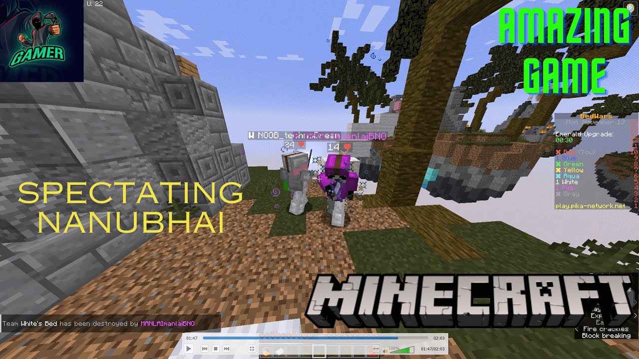 Spectating Nanubhai Gameplay In Minecraft Bedwars - YouTube