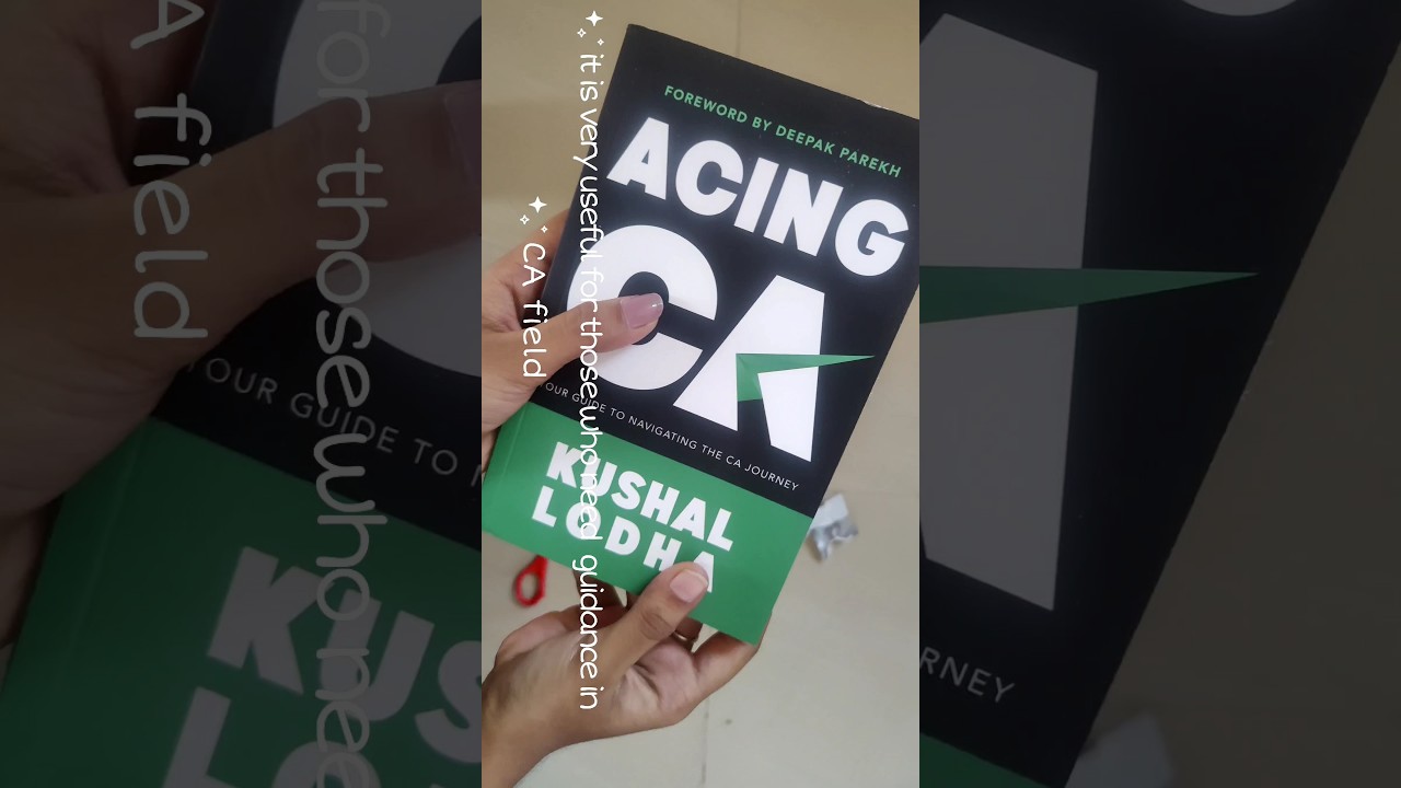 Acing CA book by kushal lodha - YouTube