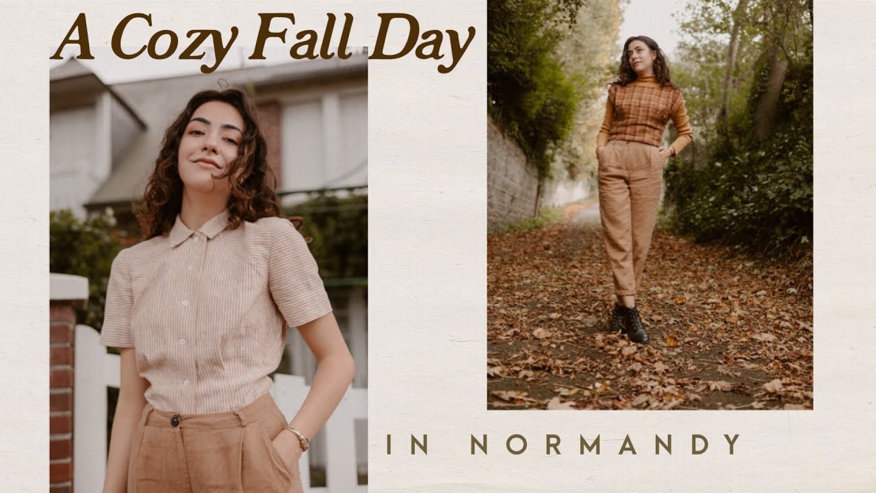 Fall Lookbook: A Day in Normandy | Me-Made Wardrobe Outfits - YouTube