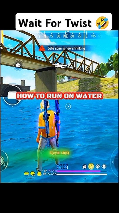 HOW TO RUN ON WATER💦☑️☑️ #shorts #viralvideos #freefire #water #foryou ...