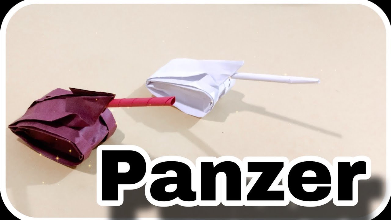 How to make origami military panzer tank step by step _ Papercraft ...