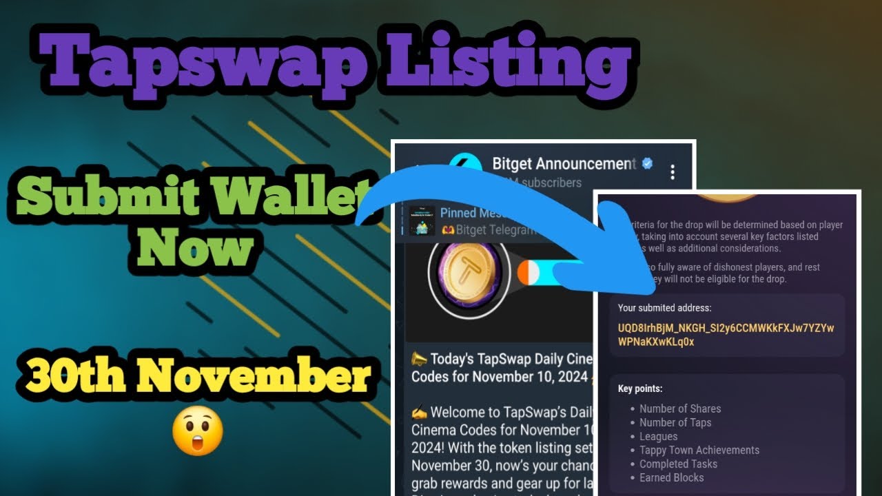 Tapswap Allocation Update | Tapswap Wallet Submit | Tapswap listing ...