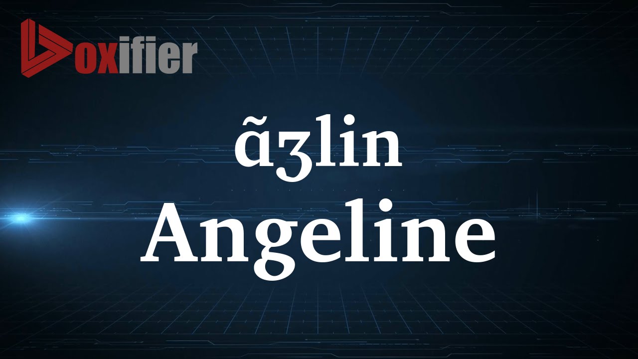 How to Pronunce Angeline in French - Voxifier.com - YouTube