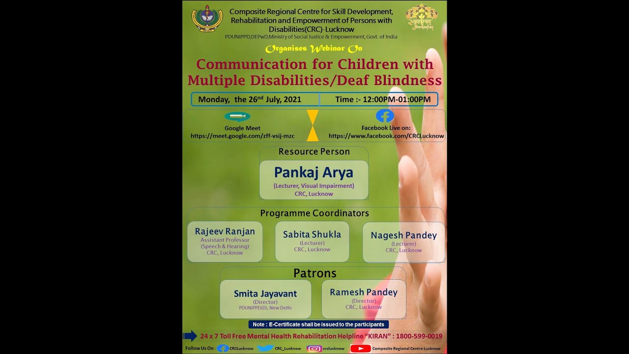 Webinar on "Communication for Children with Multiple Disabilities/Deaf ...