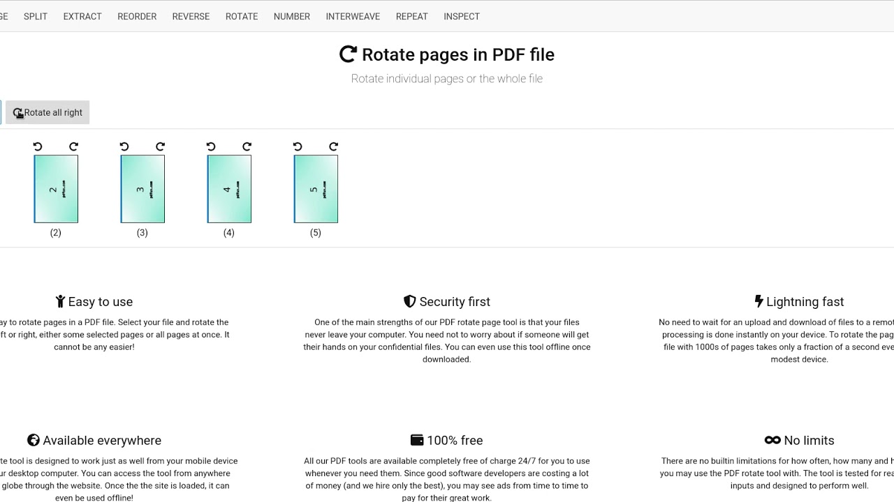 How To Rotate Pages In A Pdf File Youtube