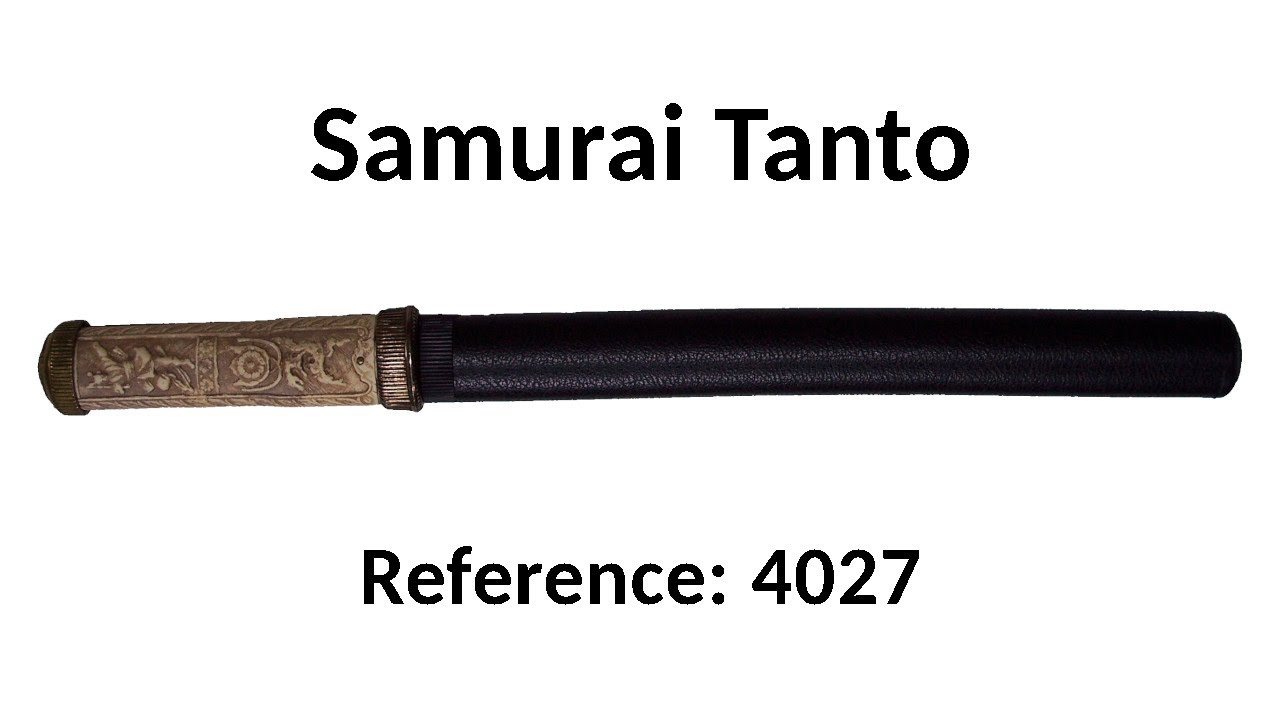 Samurai Tanto - Ivory Tsuka - Brass metal Tsuba - Black Saya ...