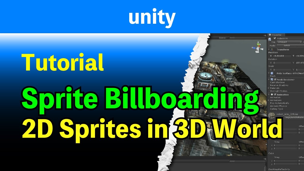 Unity Sprite Billboarding Tutorial | 2D Sprites in 3D World - YouTube