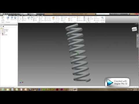 Autodesk Inventor 2014 - Making A Coil / Spring - YouTube