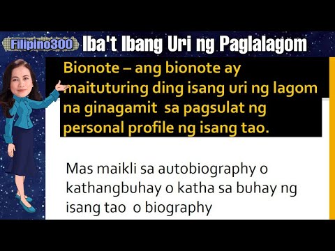 Paglalagom (Abstrak, Sinopsis, Talambuhay, Bionote ) Buod - YouTube