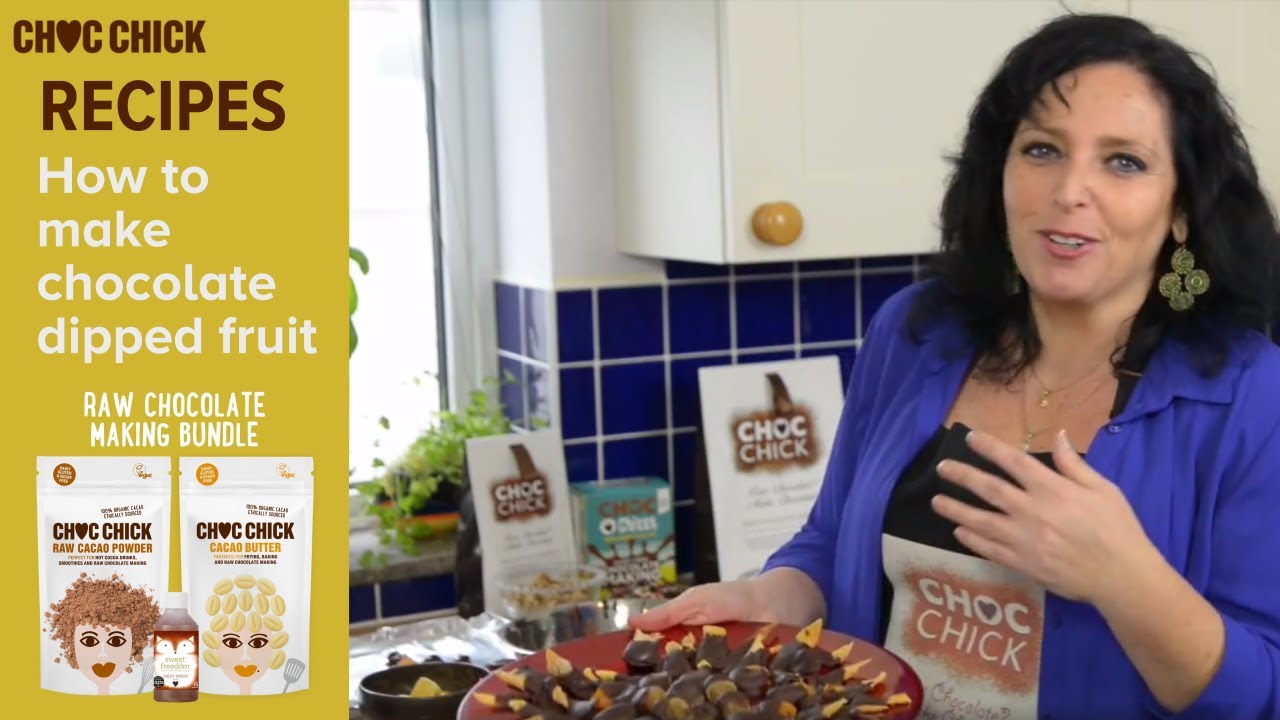 CHOC Chick Raw CHOC Dipped Dried Fruit Recipe - YouTube