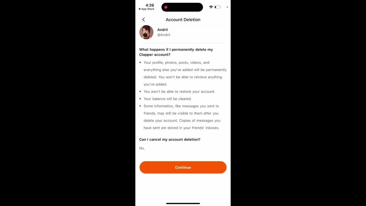 Clapper app - how to DELETE ACCOUNT? - YouTube