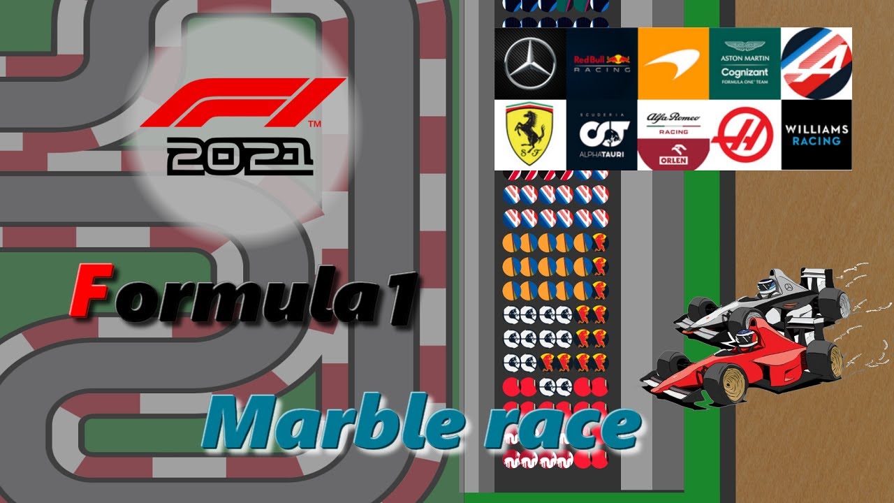 F1 2021 Marble race in Formula 1 - YouTube