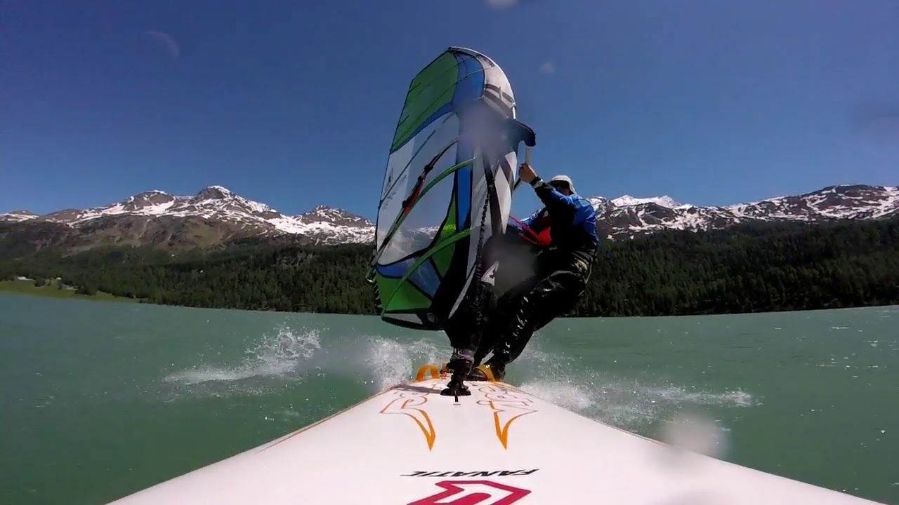Silvaplana Fanatic Viper 75 Gaastra Cosmic 8.5 POV + Front Windsurfing ...