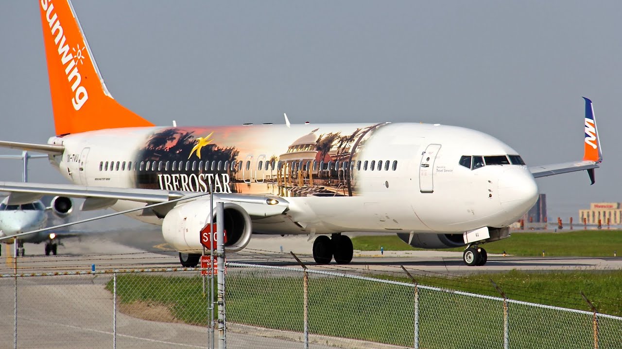 Sunwing Boeing 737-800 Iberostar Livery Takeoff from Toronto Pearson ...