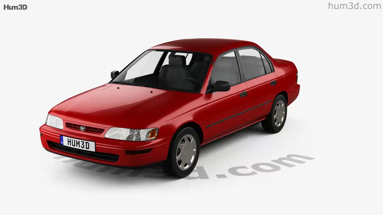 Toyota Corolla sedan 1995 3D model by 3DModels.org - YouTube
