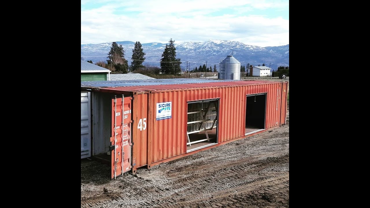 Sea can chicken coop for 400 chickens - YouTube