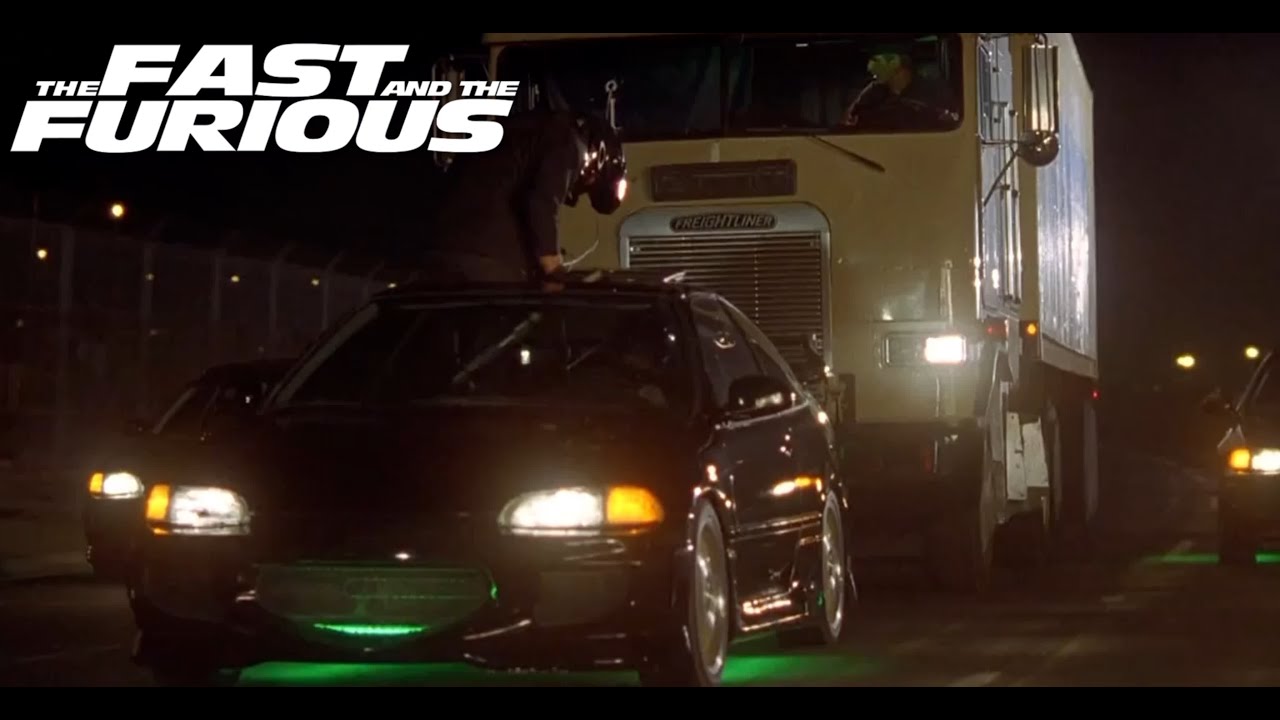 The Fast And The Furious - Opening Scene Car Chase (Civic Vs Semi Truck ...