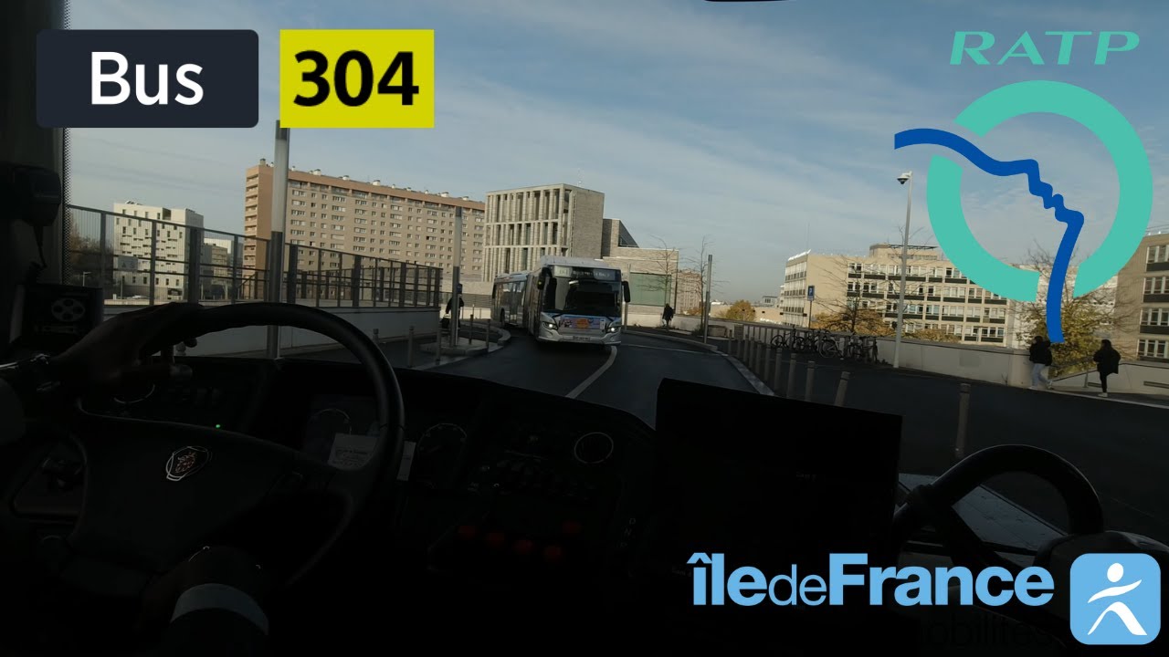 Bus 304 RATP | Nanterre La Boule - Asnières Les Courtilles Métro - 4K ...