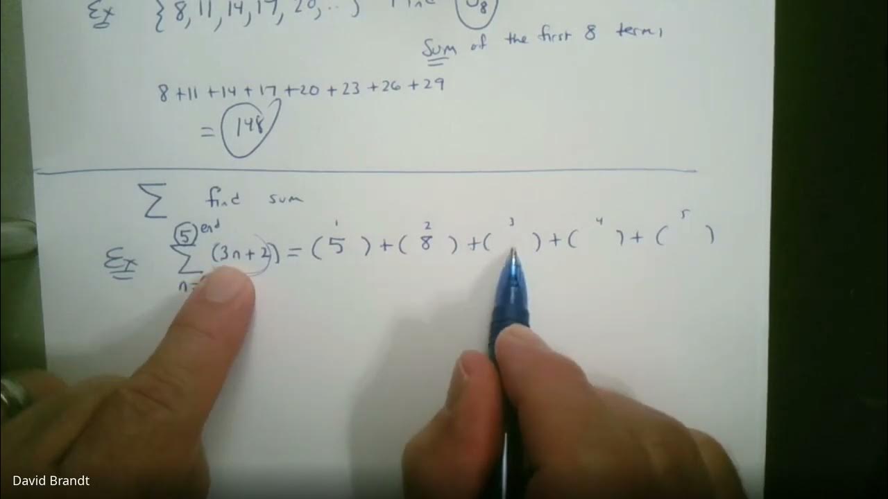 Brandt Alg 2 Sequences and Series 1D: Partial sums and Sigma Notation for a Sum - YouTube