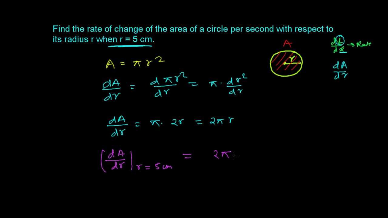 Rate Measure - Application of Derivative - YouTube