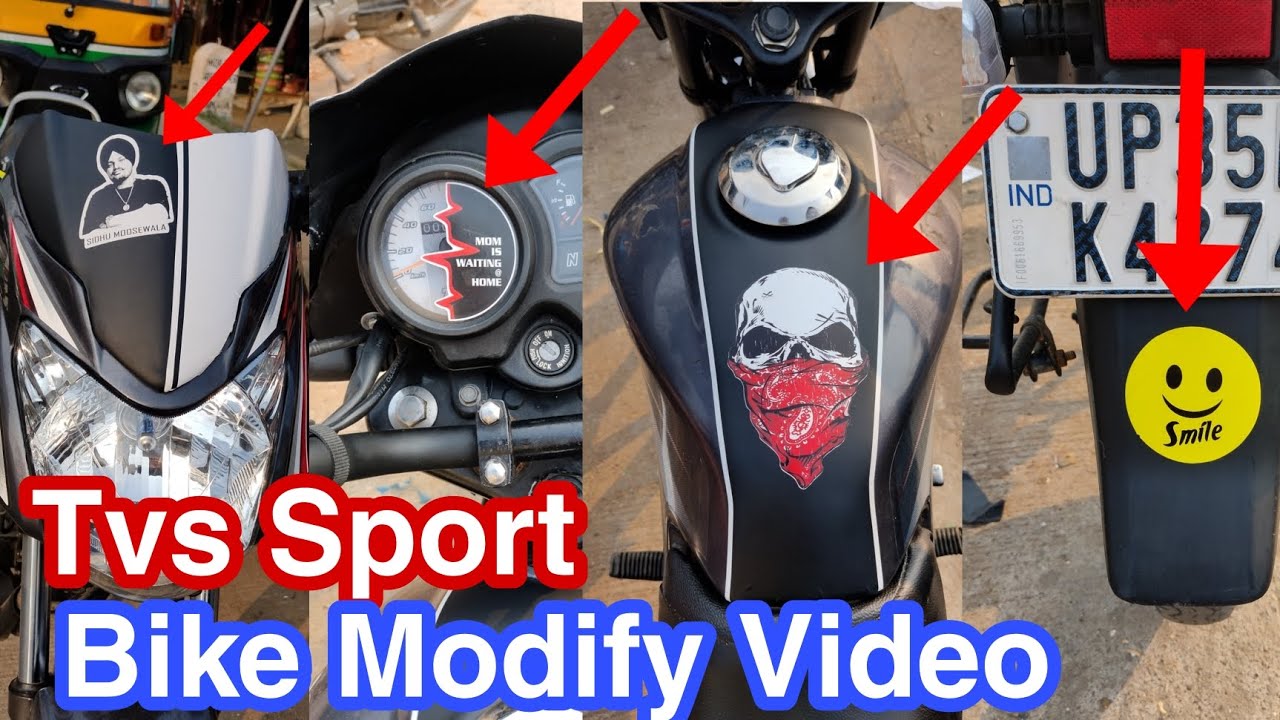 Tvs Sport Bike modify and Redium Sticker video | 2024 Official video| # ...