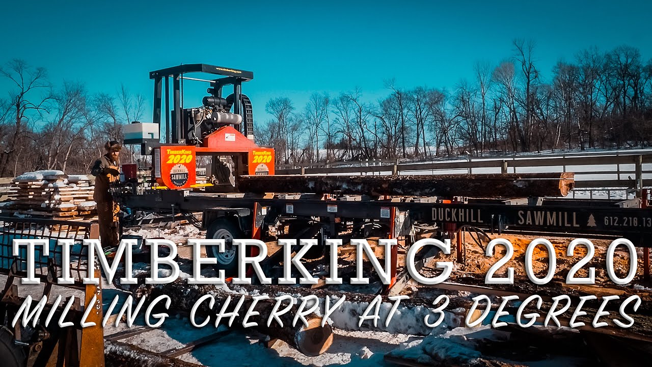 Timberking 2020 - Milling Cherry at Three Degrees - YouTube