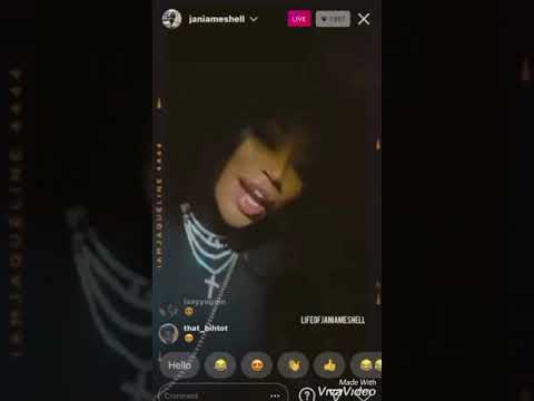 Jania Meshell bumping Dead Trollz by NBA YOUNGBOY on her Instagram live