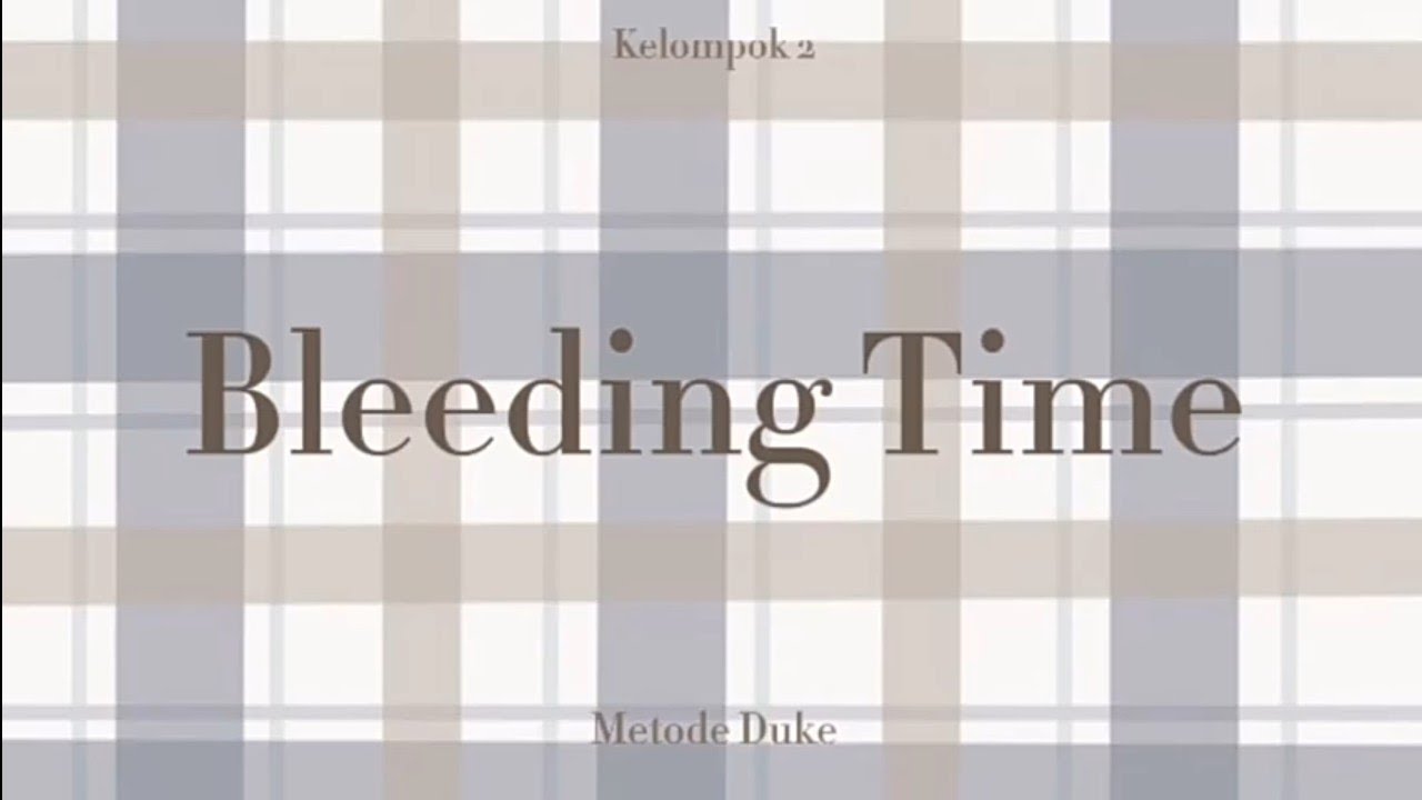 Faal Hemostasis - Bleeding Time (Metode Duke) Kelompok 2 - YouTube