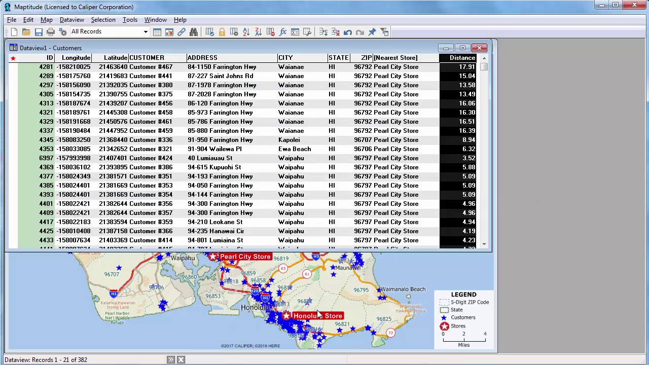 Maptitude 2018 map tagging, tagging map data, map overlay - YouTube