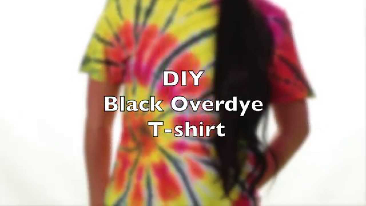 Black OverDye Spider Technique T-Shirt - YouTube