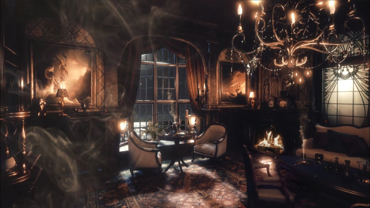 🚢🍷1912s A First Class Smoking Room In Titanic No Music Smoking And Ocean Sounds Youtube