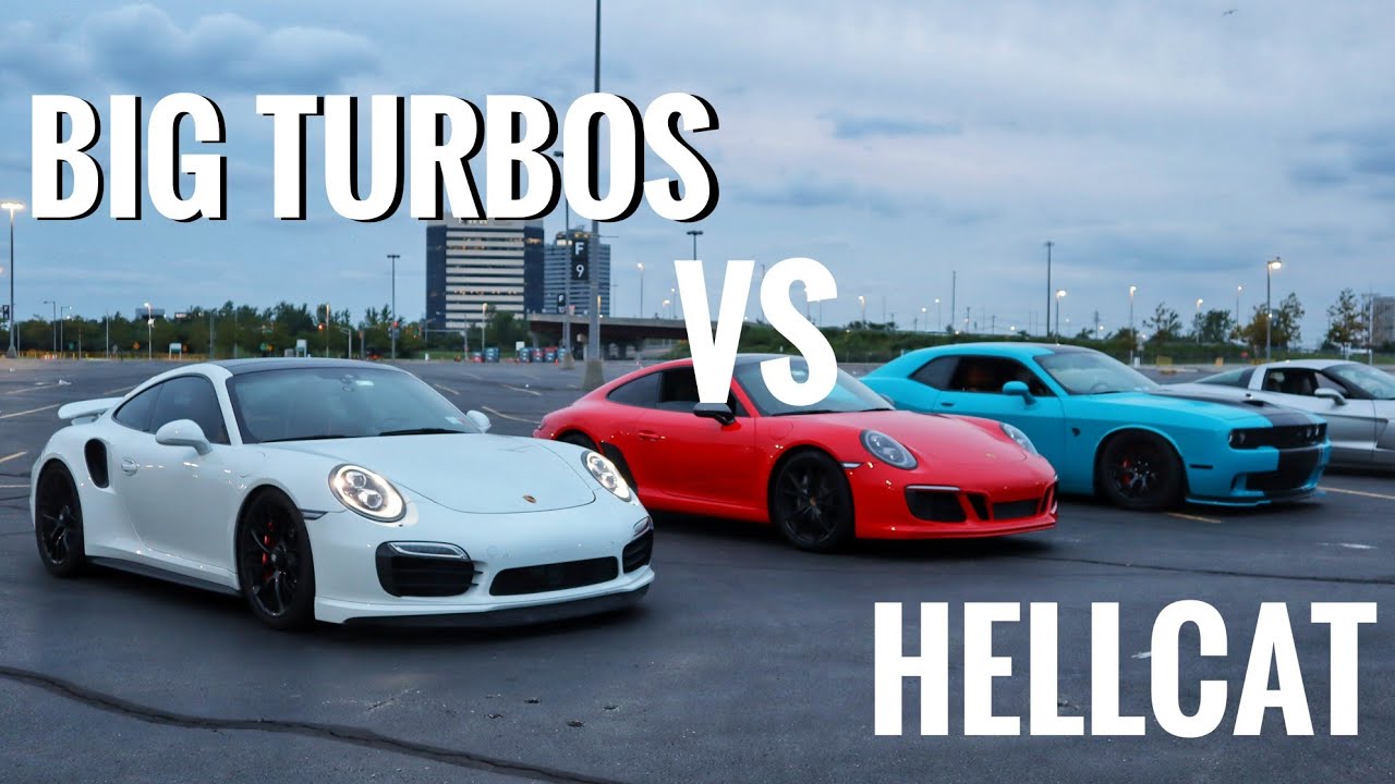 Dude "I ALMOST HAD YOU" : HELLCAT VS $200K PORSCHE - YouTube