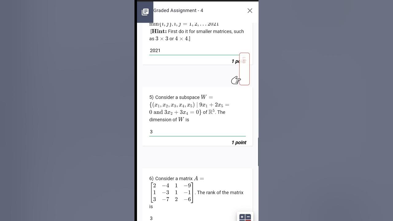 Maths 2 | Week 4 | Graded Assignment | IITM BS Data Science - YouTube