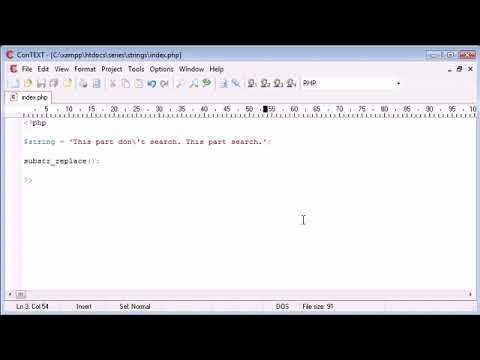 Beginner PHP Tutorial 50 String Functions Replacing Part of a String ‏ - YouTube