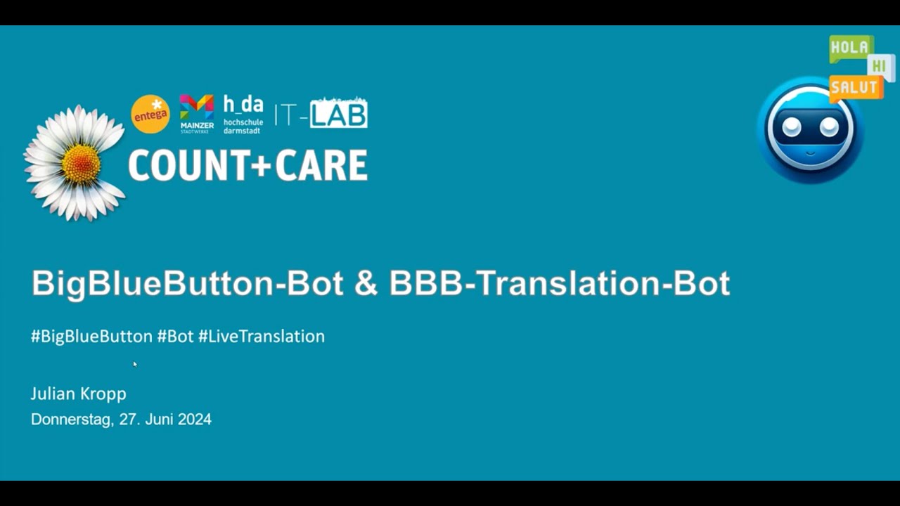 Julian Kropp: BigBluebutton Bot & BBB Translation Bot (BigBlueButton World 2024) - YouTube