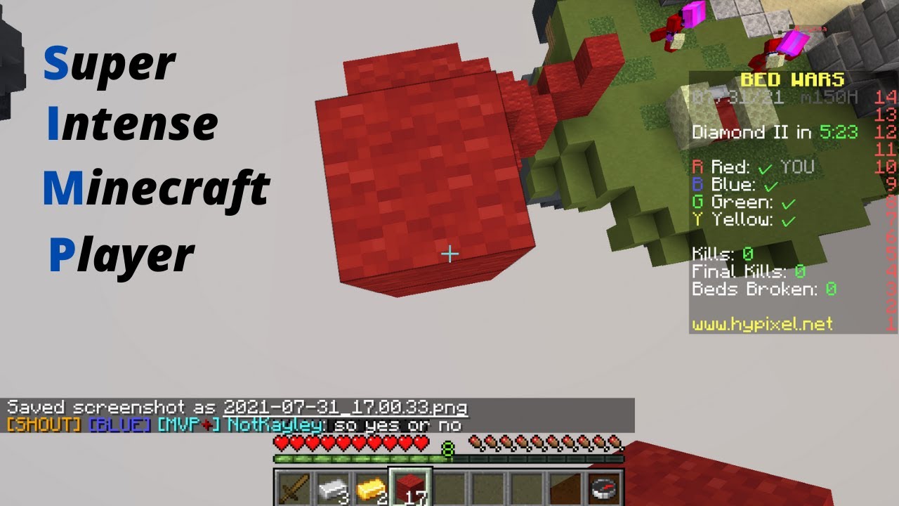 SIMP - SUPER INTENSE MINECRAFT PLAYER | Bedwars - YouTube