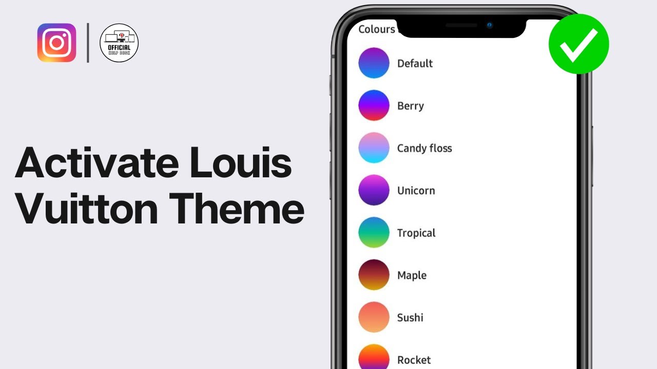How To Activate Louis Vuitton Theme On Instagram - YouTube