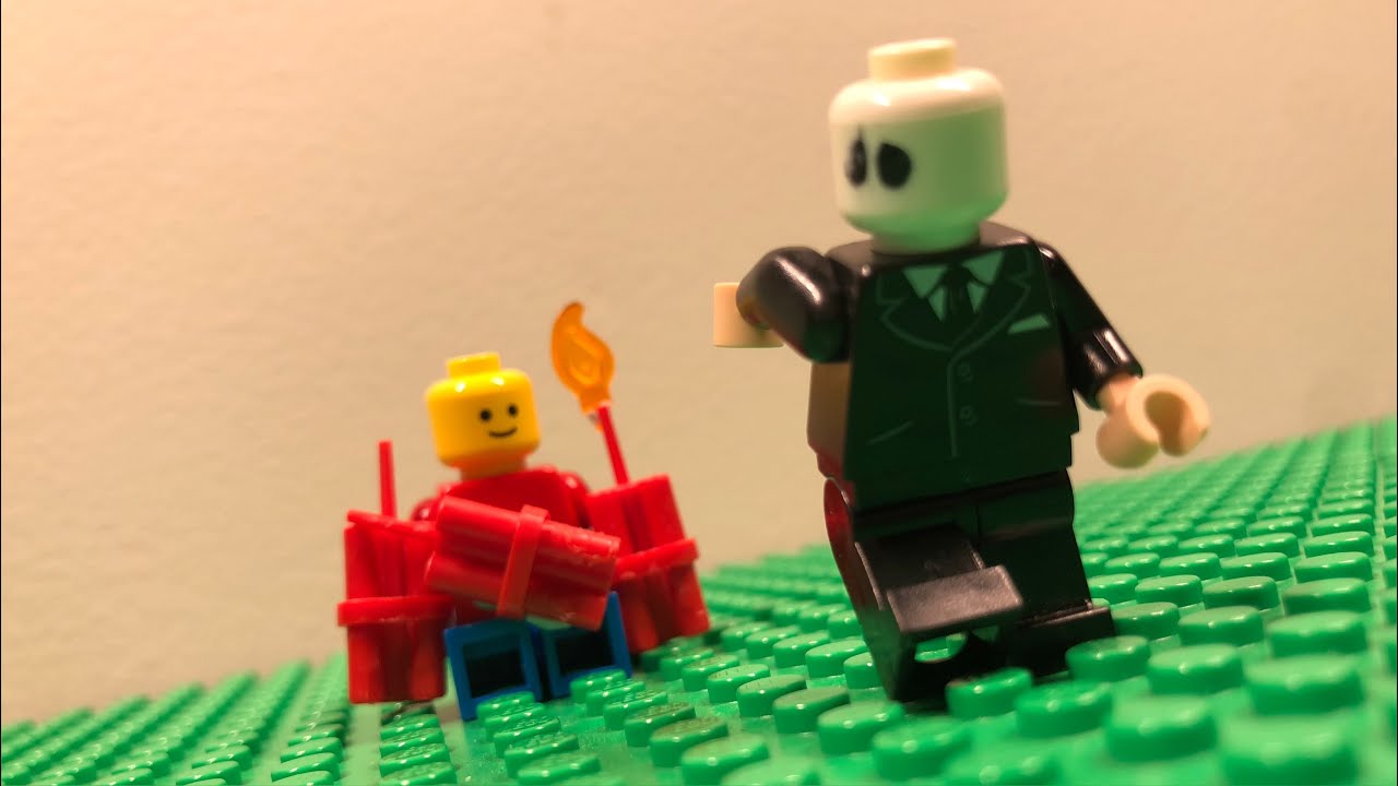 Lego man Explodes - YouTube