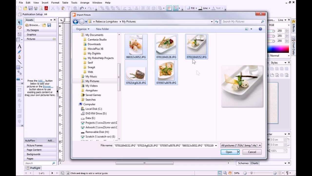 Serif PagePlus X7 Tutorial - Working with Pictures - YouTube