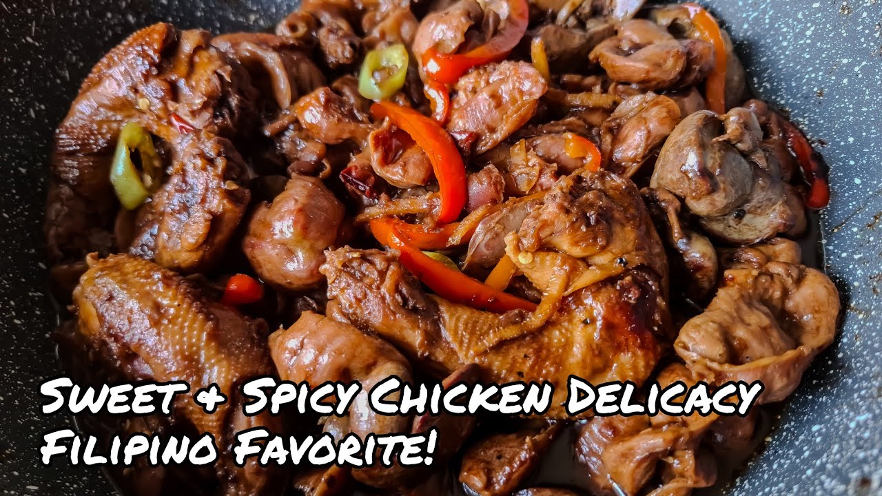 SWEET AND SPICY CHICKEN NECK, GIZZARD AND LIVER - YouTube