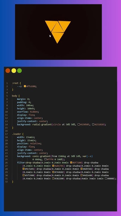 Leaping Triangle Loader Using HTML and CSS #shorts - YouTube
