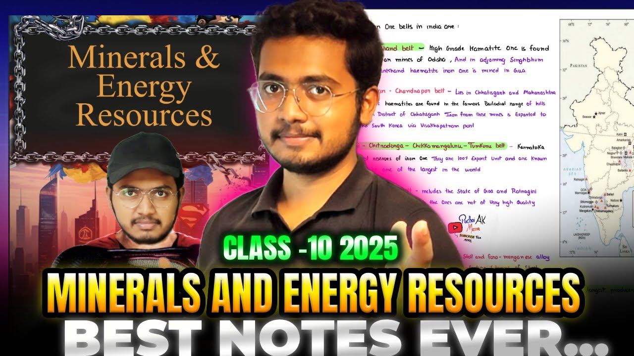 Mineral And Energy Resources | CLASS 10 Boards SST | Handwritten Notes ...