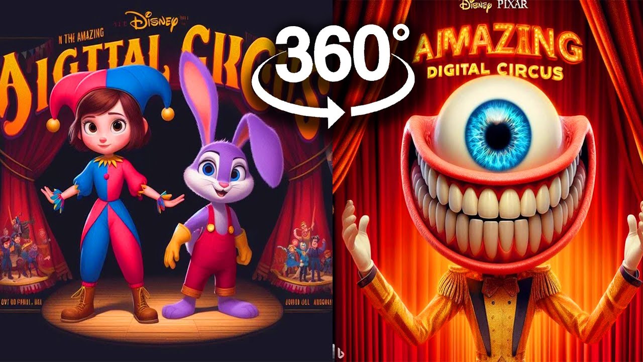 The Amazing Digital Circus In AI Disney Pixar Movie Poster in 360 VR ...