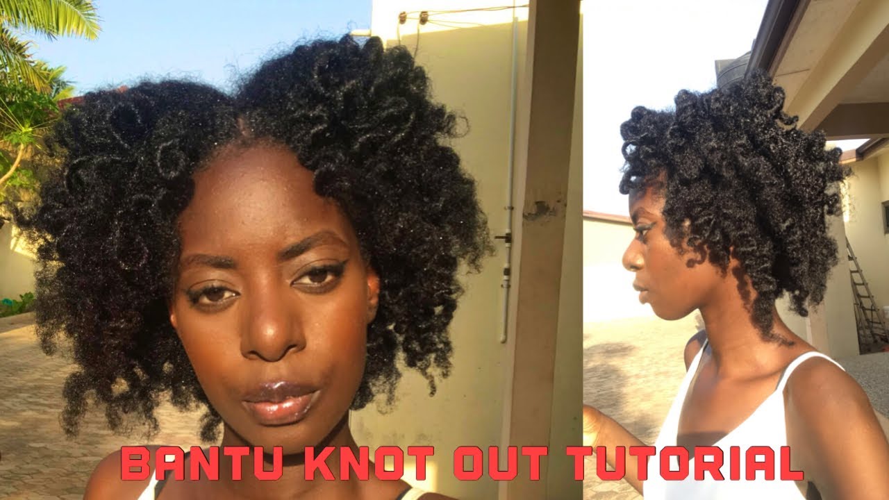 HOW TO:CURLY BANTU KNOT OUT ON 4C HAIR FT RENATE COSMETICS ! - YouTube