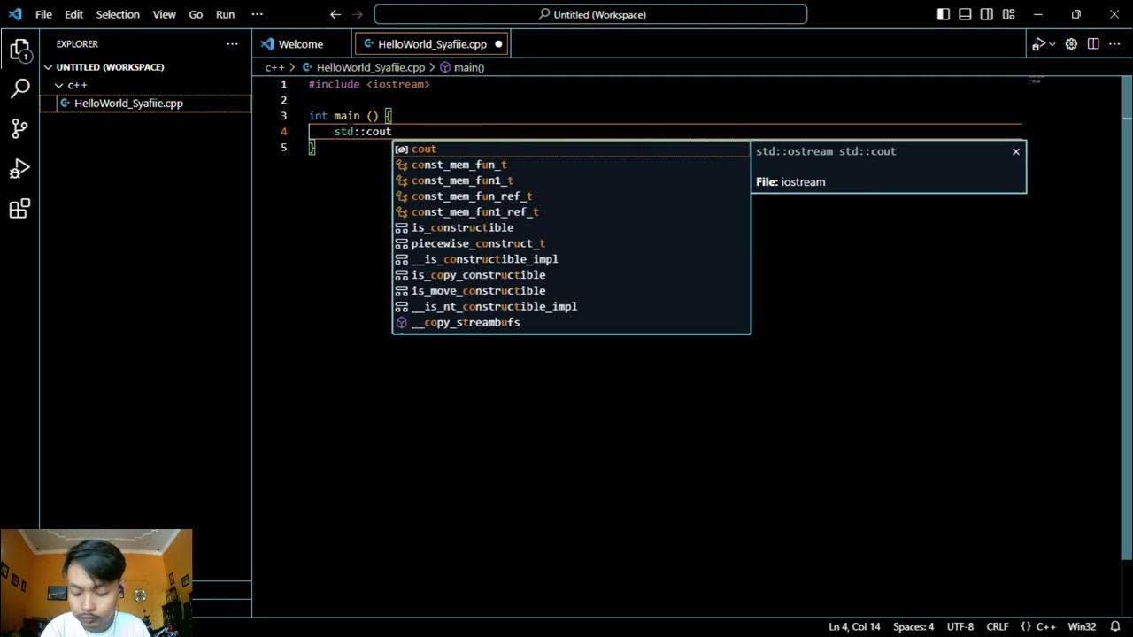 CARA MEMBUAT "HELLO WORLD" DI VISUAL STUDIO CODE - YouTube