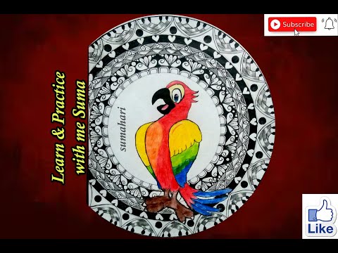 How to draw parrot mandala step by step for beginners || #parrot_theme ...