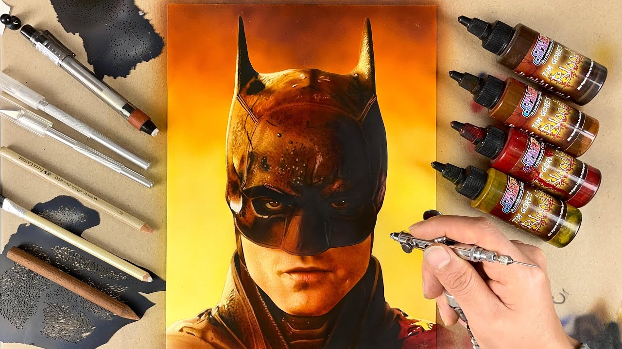 Airbrush THE BATMAN I Rafa Fonseca - YouTube